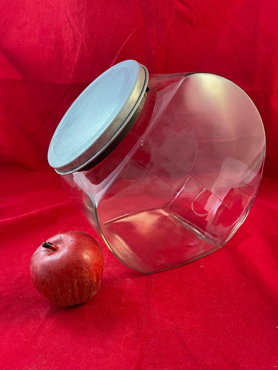 Country Store Countertop Candy Jar With Flip Top Lid Penny - Etsy