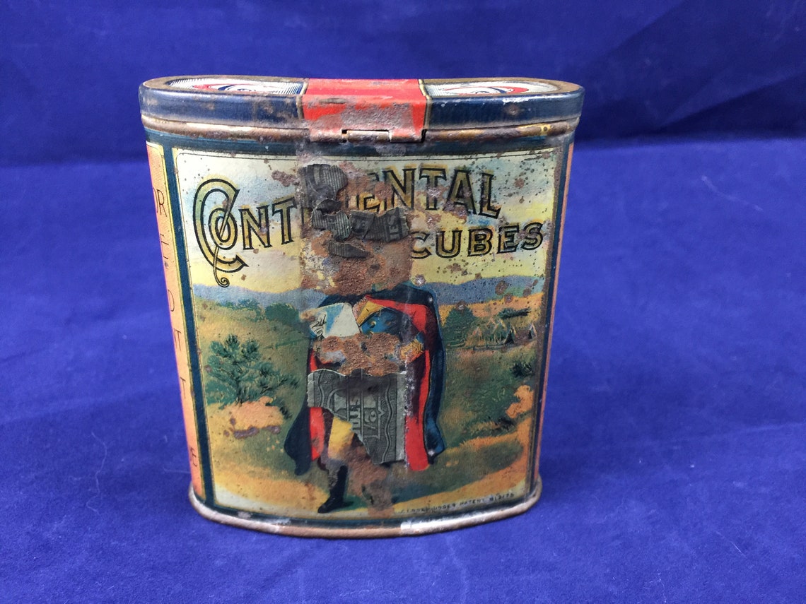 Antique Tobacco Tin Continental Cubes George Washington - Etsy