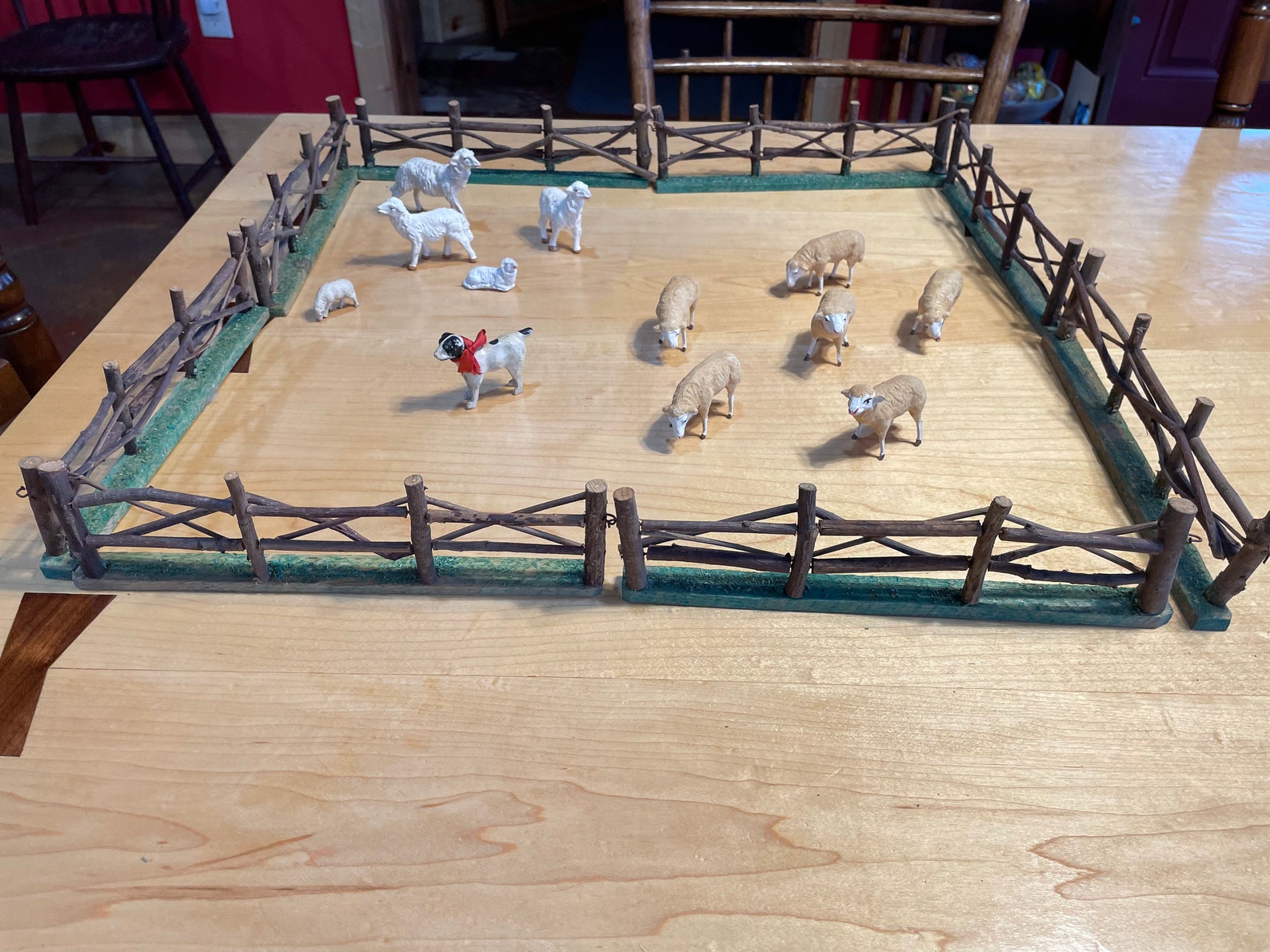 Six Putz Sheep / Lamb Putz Nativity Sheep Stick Leg Sheep / - Etsy