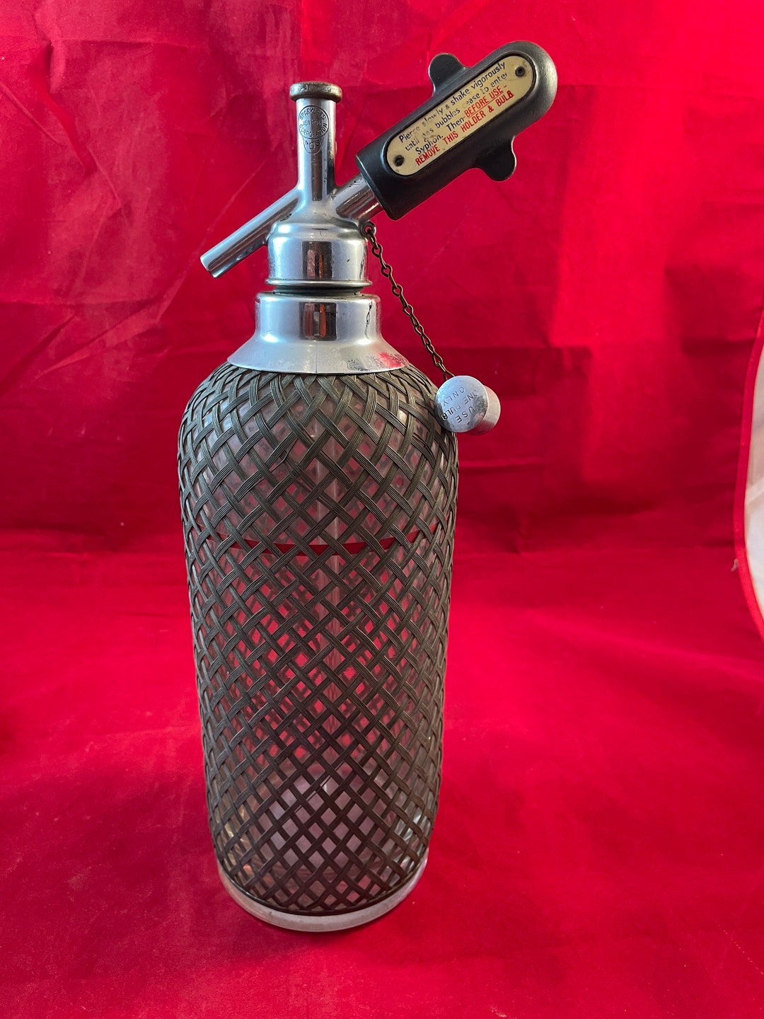 Sparklets Seltzer Bottle 1930's Soda Dispenser Antique Barware London ...
