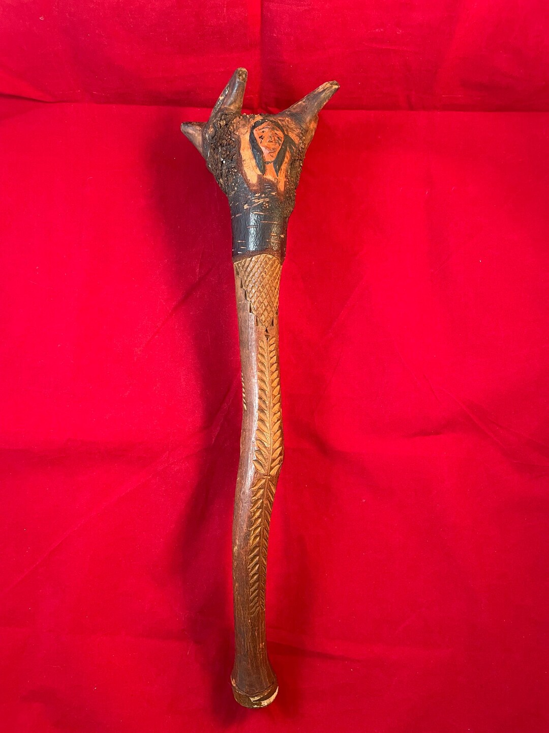 Hand Carved Penobscot Root Club: Native American Memorabilia - Etsy