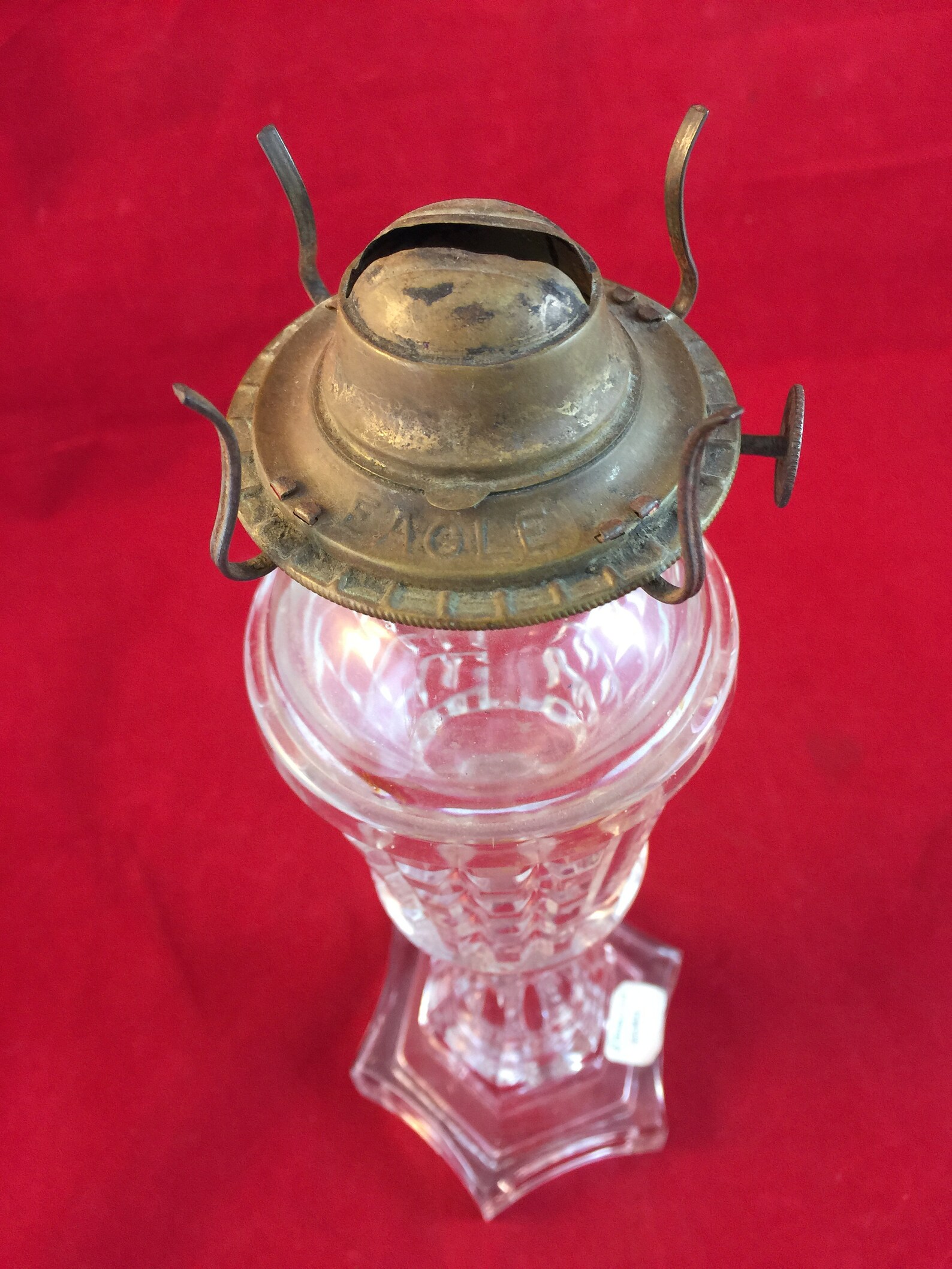 Antique Sandwich Glass Oil Lamp EAPG Lamp Primitive Lighting - Etsy