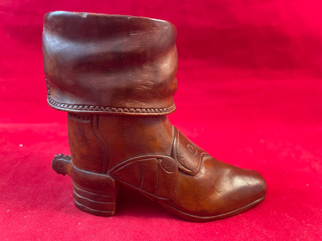 Antique Matchstick Holder Boot Match Stick Holder Hand Carved Wooden ...