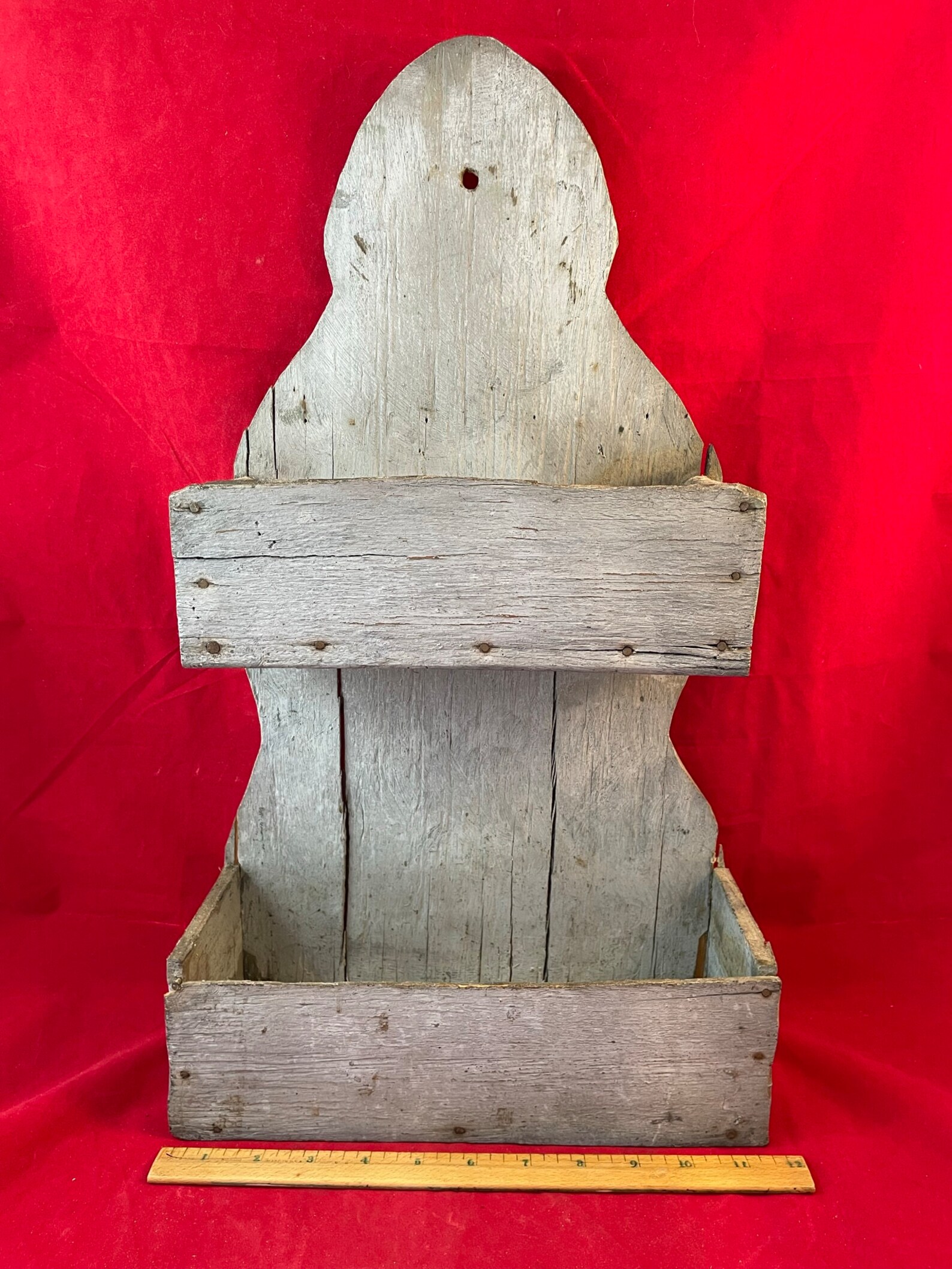 Wall Hanging Double Candle Box Primitive Lighting 1800's Farmhouse ...