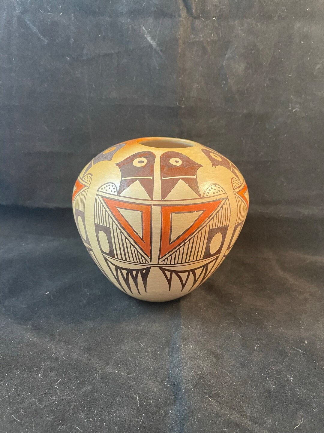 Native American Adello Nampeyo Double Eagle Seed Jar Native American ...