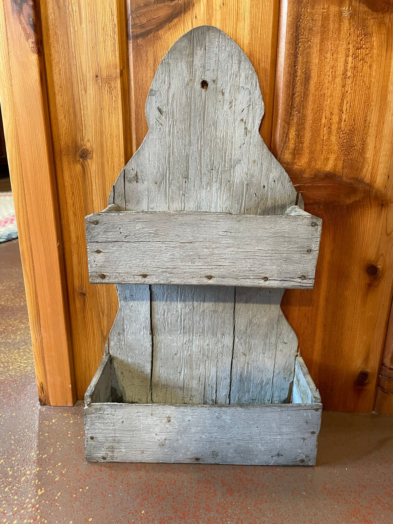 Wall Hanging Double Candle Box Primitive Lighting 1800's Farmhouse ...