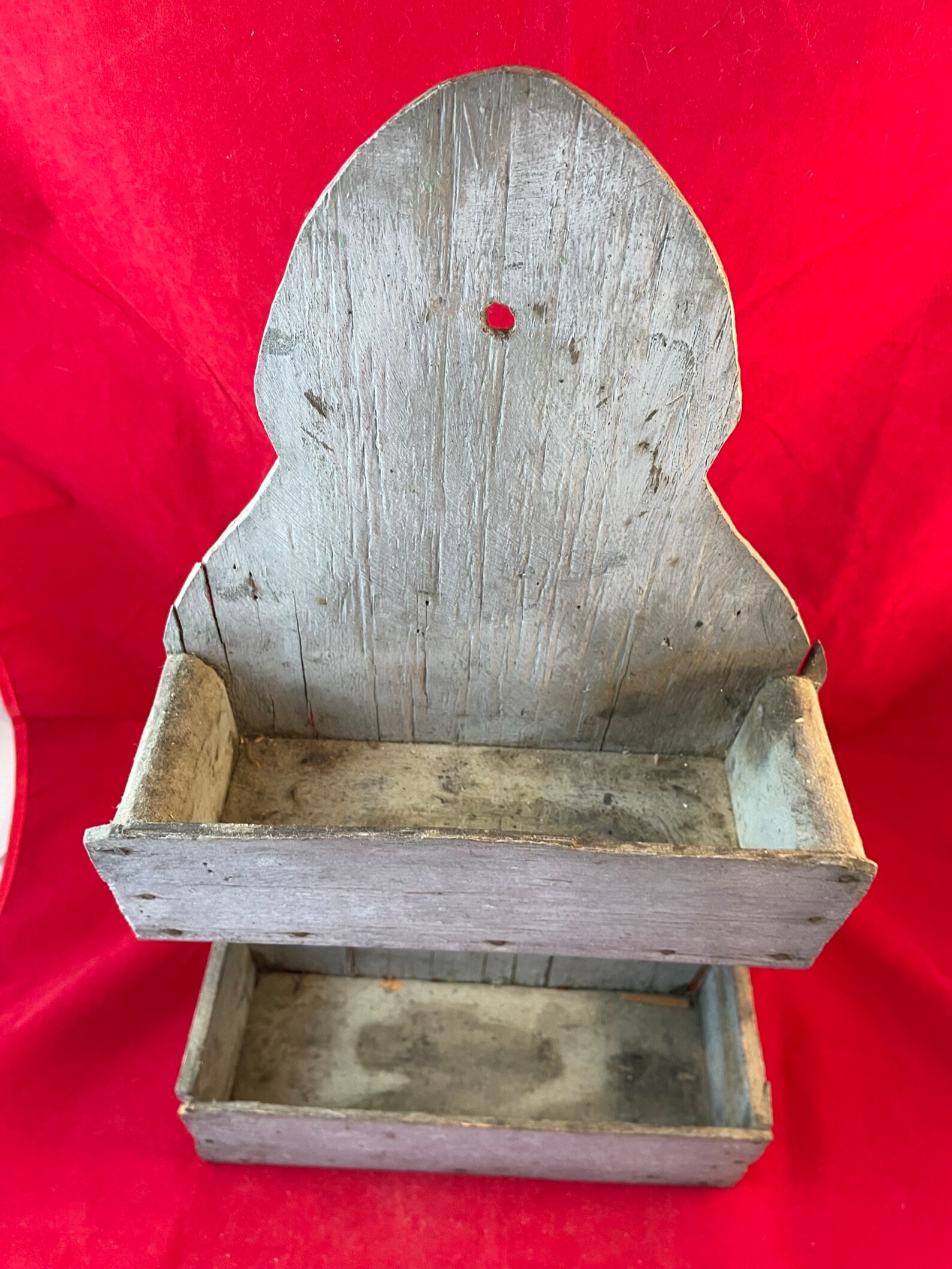 Wall Hanging Double Candle Box Primitive Lighting 1800's Farmhouse ...