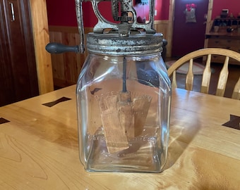 Antique Dazey Glass Butter Churn - Etsy