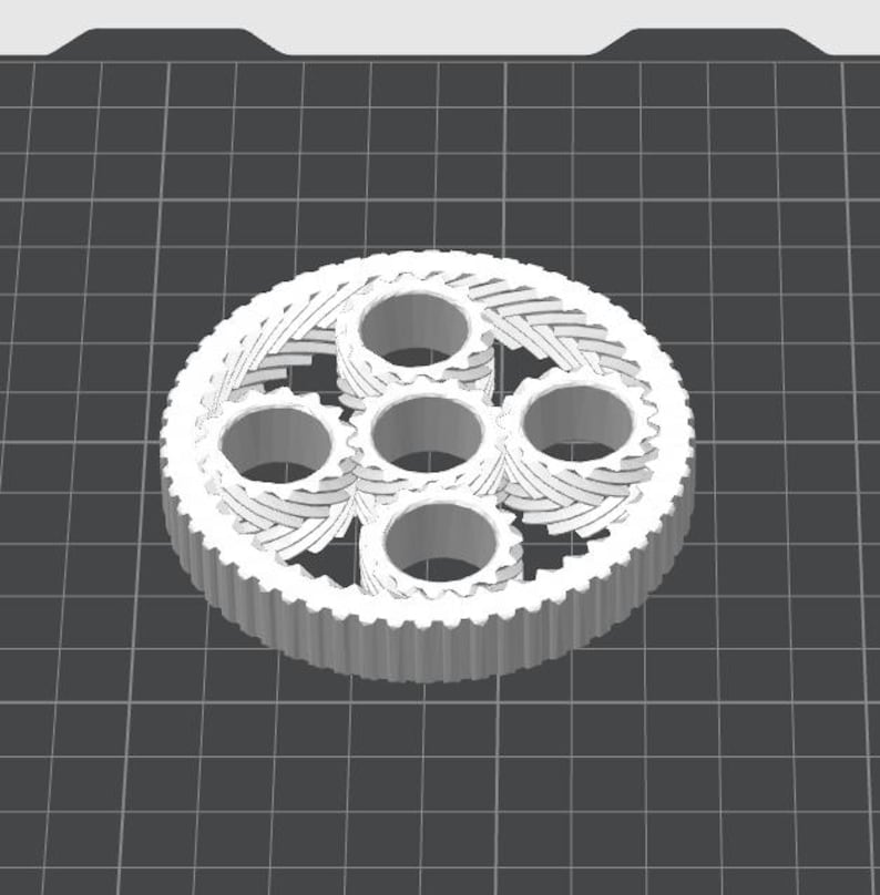 Helical Gear Fidget STL | Viral 3D Printed Spinner Toy | Mechanical ...