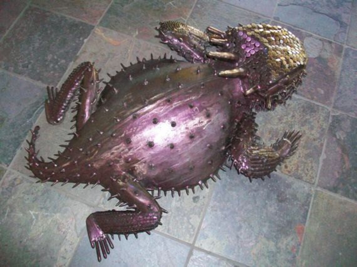 Horned Toad Giant Metal Sculpture - Etsy