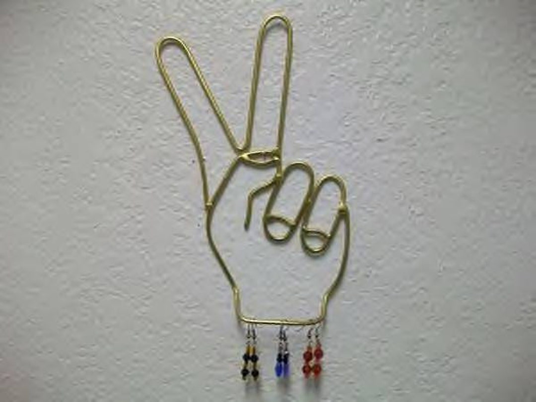 Peace Sign Jewelry Holder Wall Art - Etsy