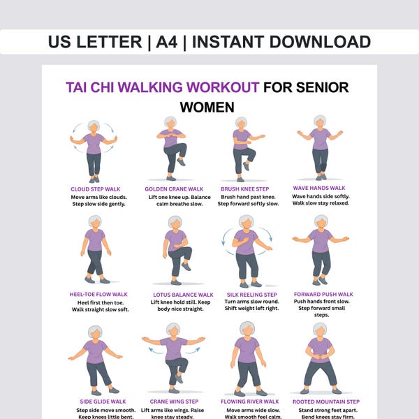 Tai Chi Walking Printable Etsy