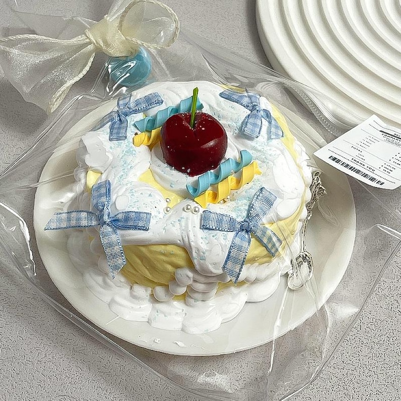 Realistic Birthday Cake Taba Squishy Toy, Unique and Fun Gift for ...