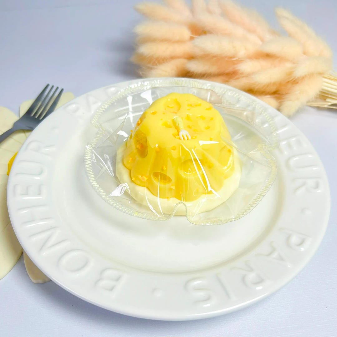 Cheese Pudding Squishy Toy: Foodie Stress Relief Fidget - Etsy