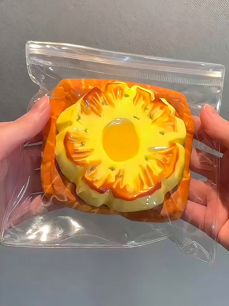 Pineapple Toast Taba Squishy Toy, Soft Stress Relief Toy, Unique Fun ...