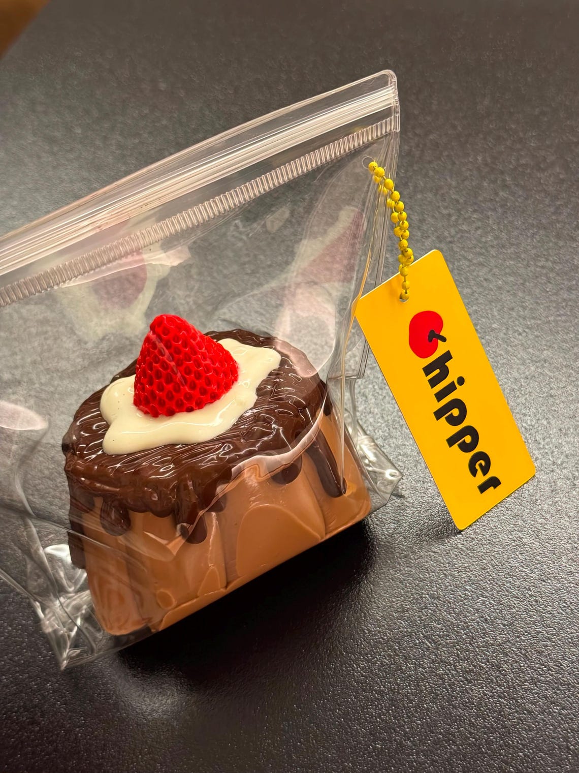 Realistic Chocolate Strawberry Pudding Squishy: Soft Stress Relief Toy ...