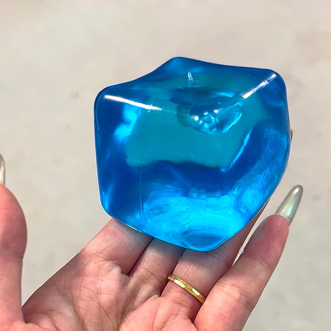 Handmade Blue Ice Cubes Stressball | Anti-stress Gel Ice Cubes ...