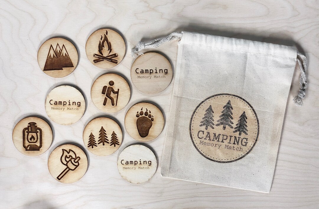 Camping Memory Match Matching Game Football Svg - Etsy