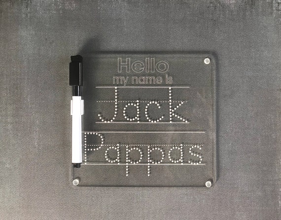Dry Erase Name Trace Learn to Write Your Name SVG REVERSED or | Etsy