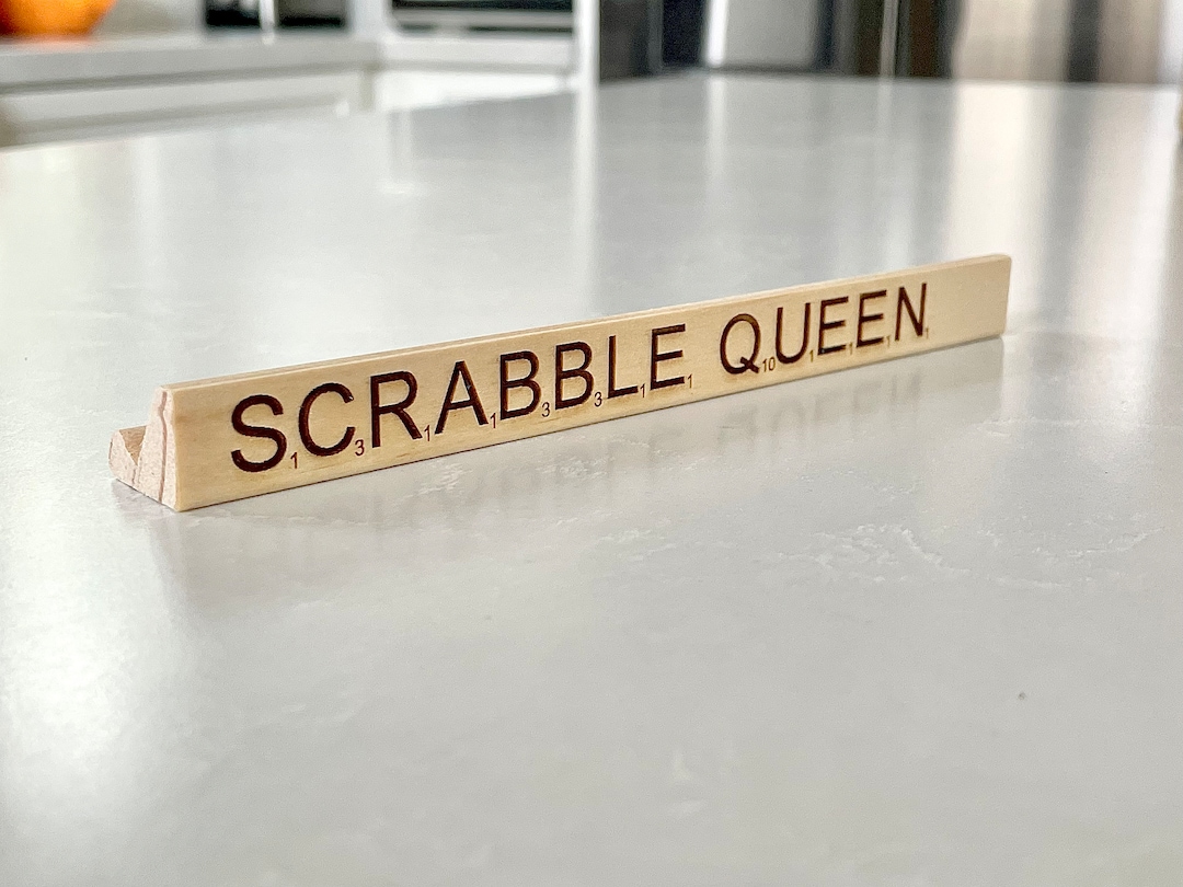 Scrabble Tile Holder Engraved Personalized Custom - Etsy