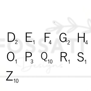 Scrabble Tile Game Number Font With and Without Border SVG - Etsy