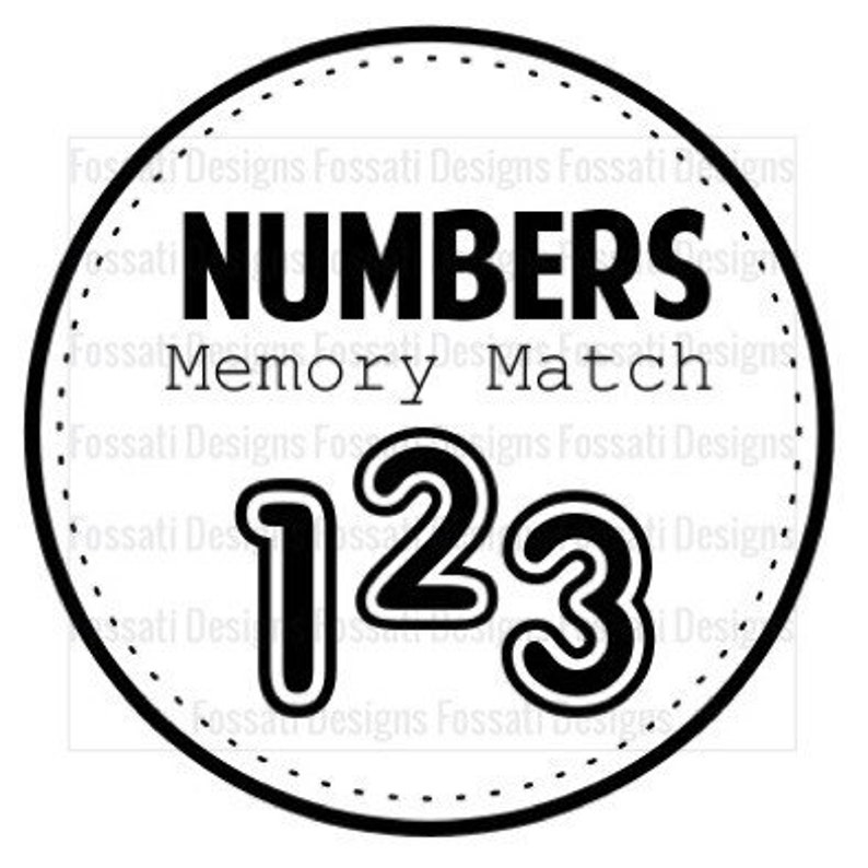 Number Memory Match Matching Game Svg - Etsy