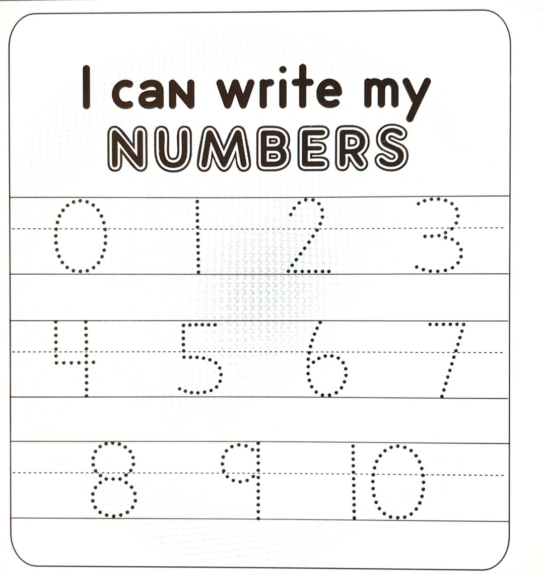 Dry Erase Number Trace Learn to Write Your Numbers 0-10 SVG - Etsy