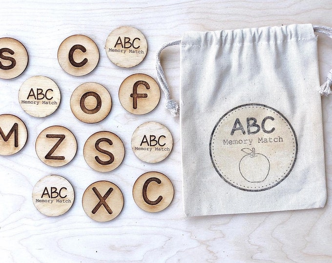 Alphabet Memory Match Matching Game Svg - Etsy