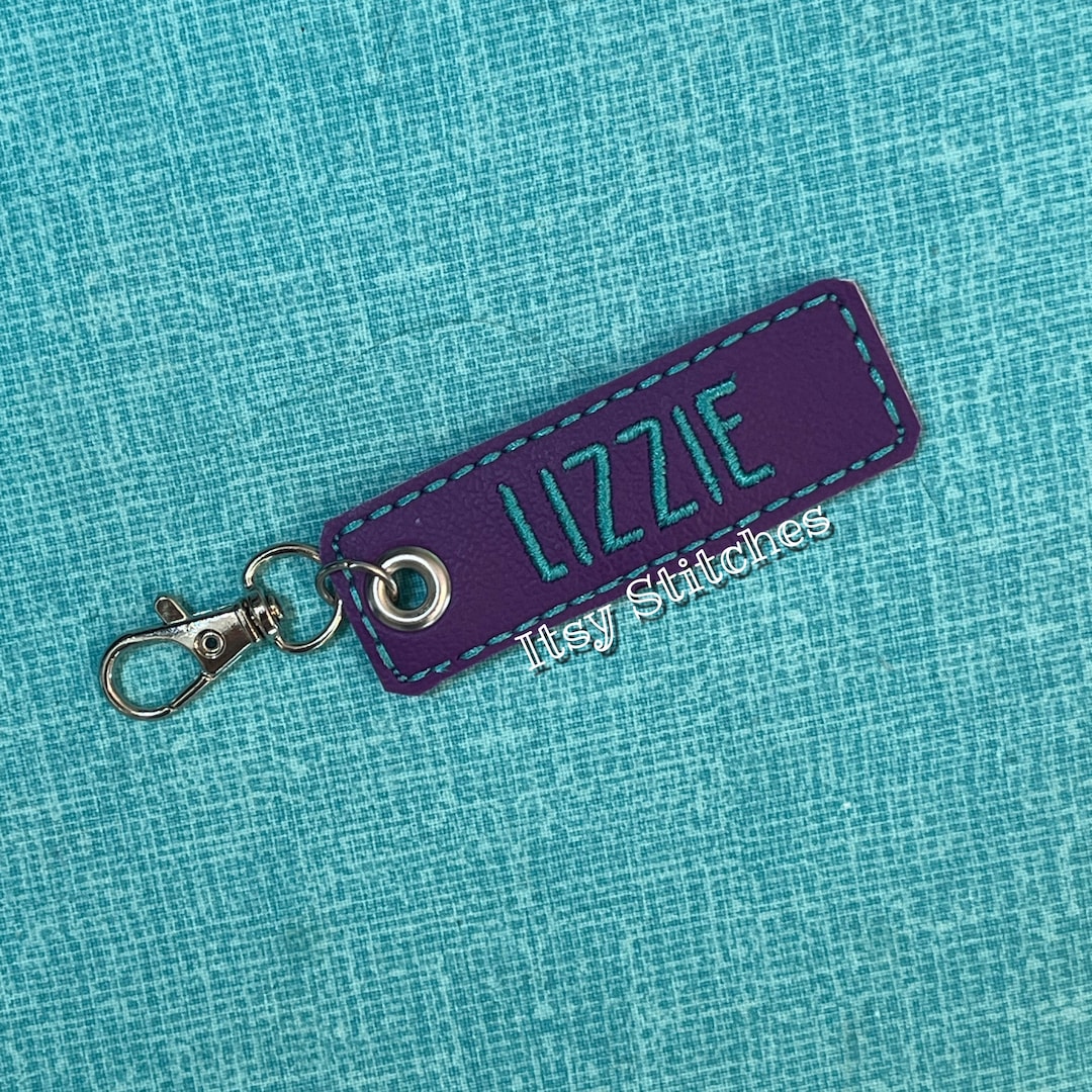 Mini Personalized Name Tag Keychain/zipper Pull - Etsy