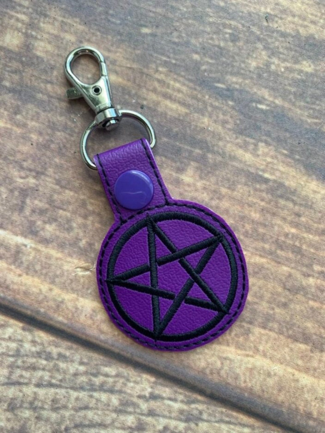 Pentacle Keychain pick Your Colors - Etsy
