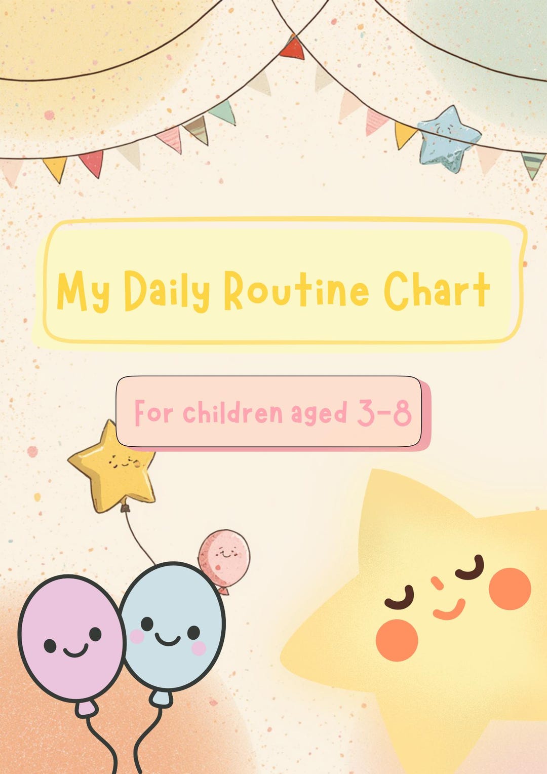 Kids Daily Routine Chart- Morning and Bedtime Visual Schedule for ...