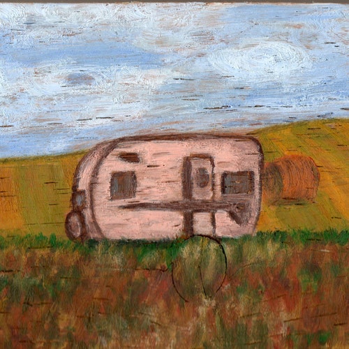 Rubber Stamp Car Pulling Airstream Trailer Camper Caravan | Etsy