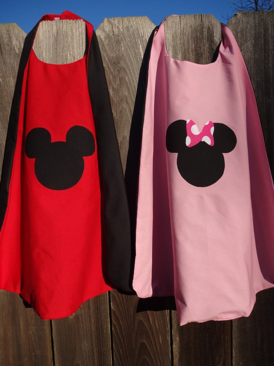 Mickey and Minnie Cape - Handmade and Reversible - Etsy