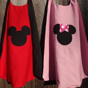 Mickey and Minnie Cape - Handmade and Reversible - Etsy