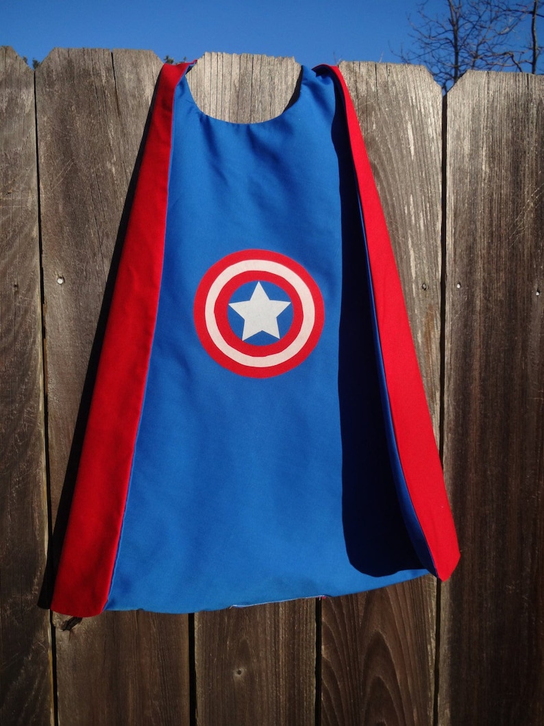 Captain America Cape - Handmade and Reversible - Etsy