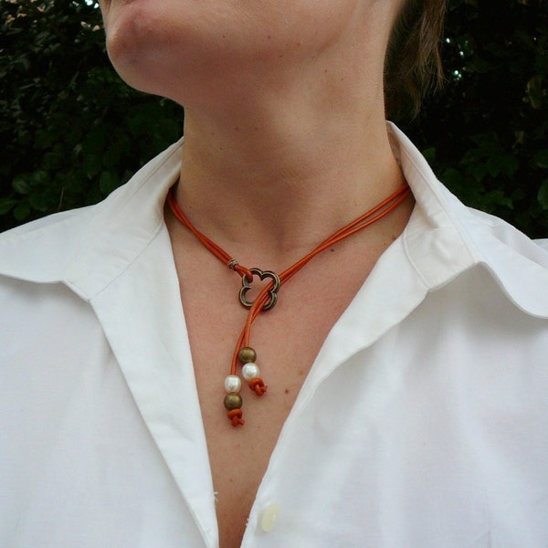 Leather Lariat - Etsy