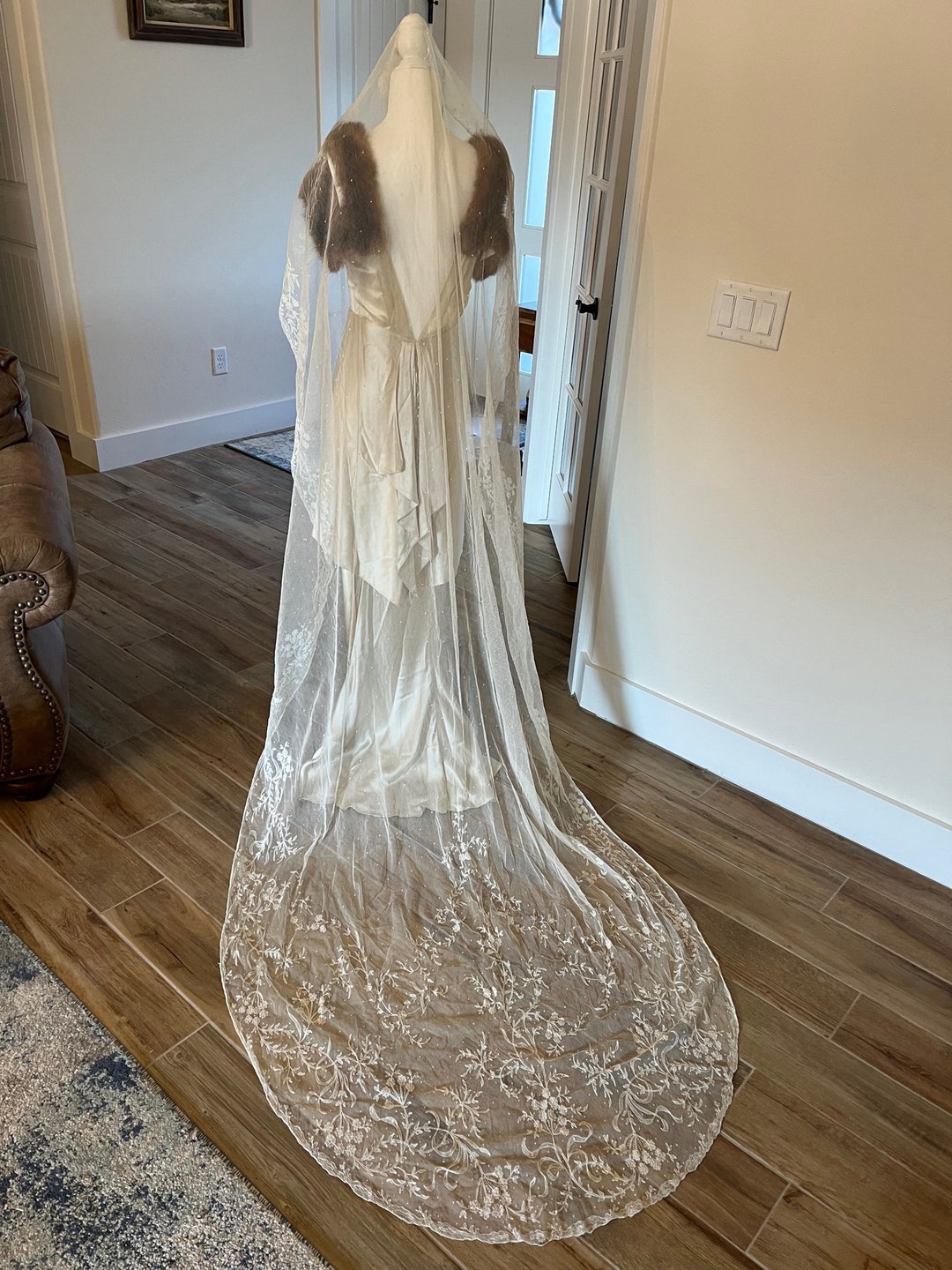 Fantastic Edwardian Tambour Lace Wedding Veil - Etsy