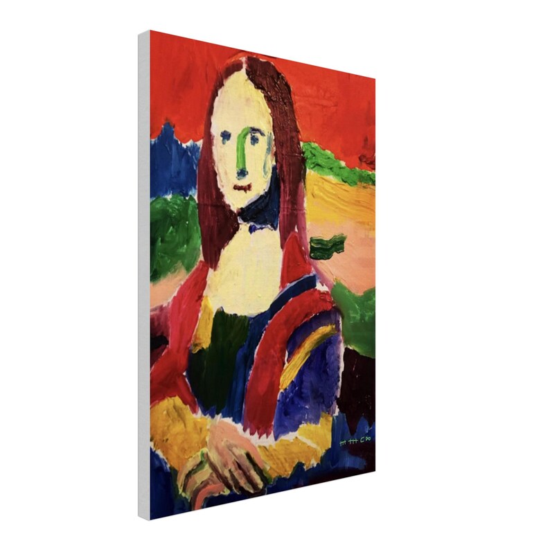 Mona Lisa Reimagined - Bold Abstract Canvas Print 40x60 Cm | 16x24 ...