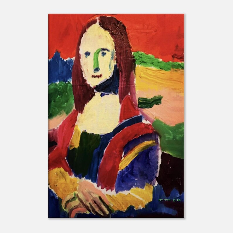 Mona Lisa Reimagined - Bold Abstract Canvas Print 40x60 Cm | 16x24 ...