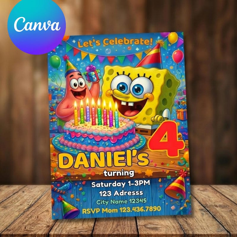 Spongebob Fonts for Canva - Etsy