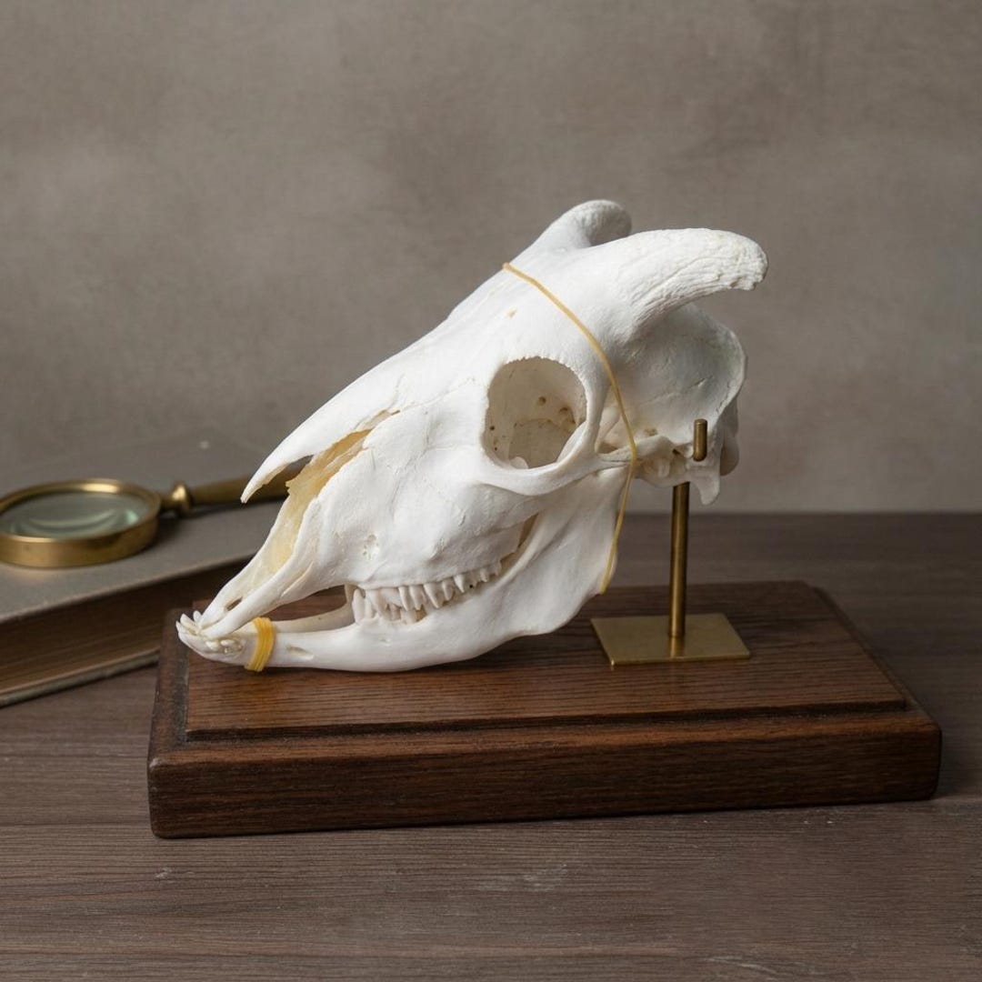 Real Goat Animal Skull Taxidermy - Natural Osteology Specimen for ...