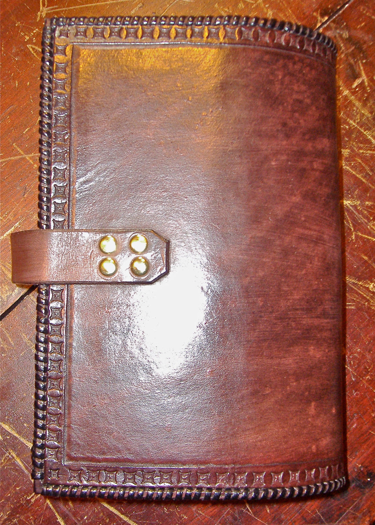 Single AA Big Book Leather Cover - Etsy