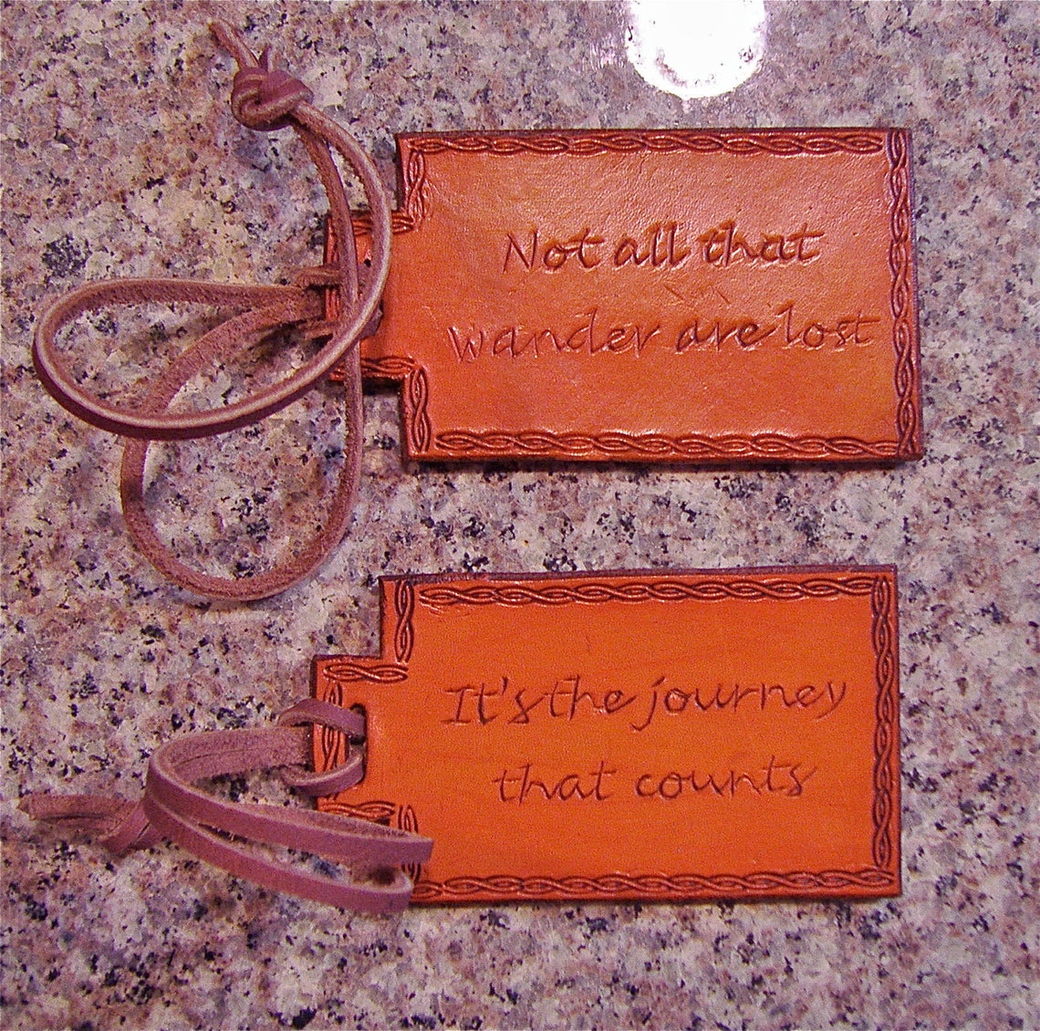 Leather Luggage Tags - Etsy