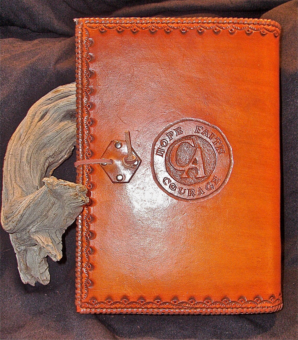 Single AA Big Book Leather Cover - Etsy