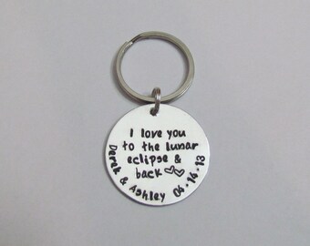 LOVE QUOTE HEART Keychains Brass Boyfriend/ Girlfriend