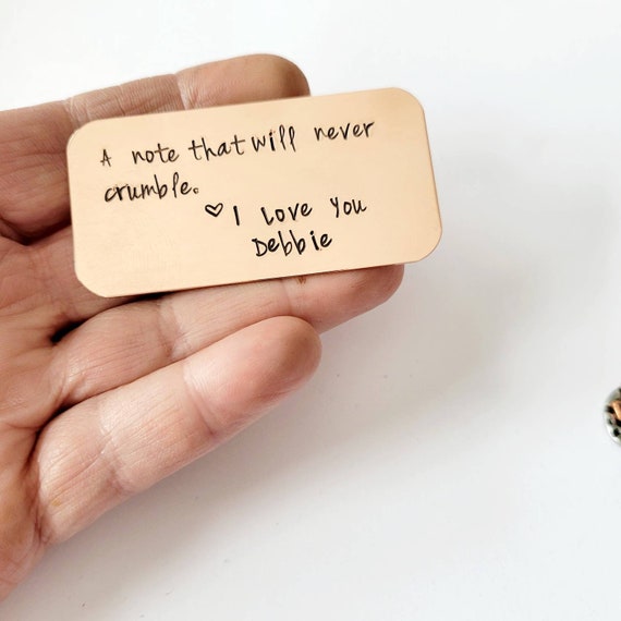 Wallet Card Copper Quote anniversary Gift Long Distance - Etsy