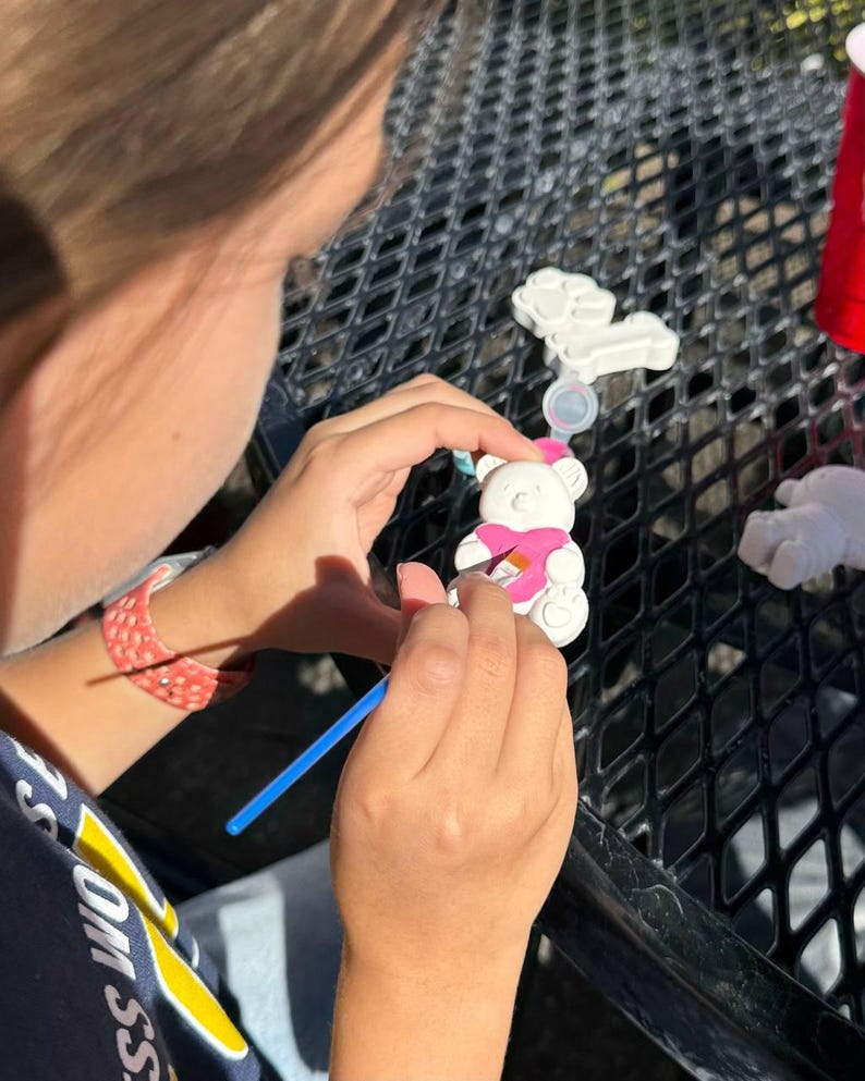 Paint Your Own Bear Magnet Craft Kit | Plaster Teddy Bear Painting ...