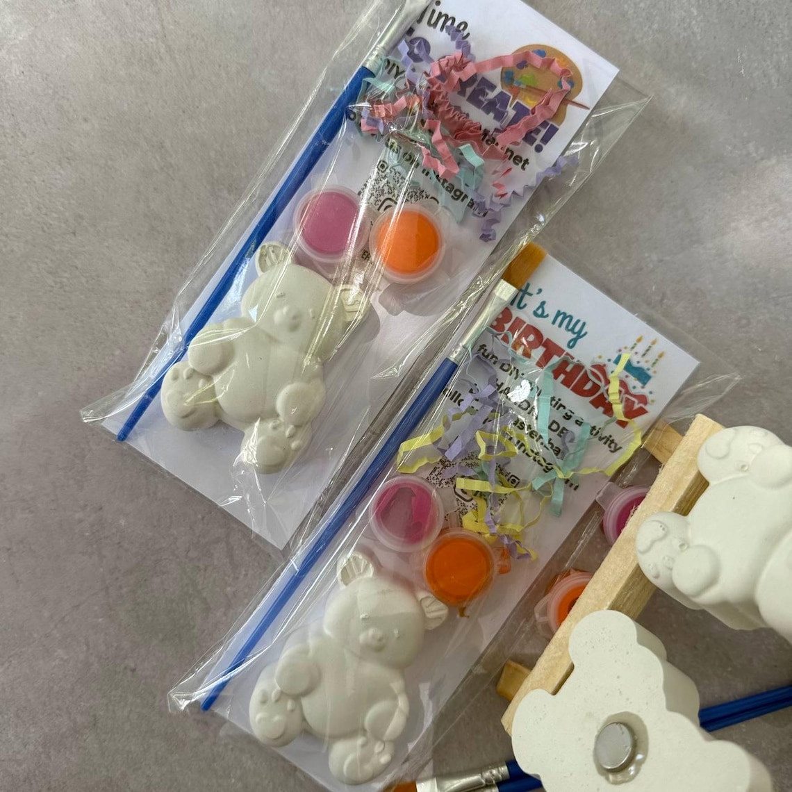 Paint Your Own Bear Magnet Craft Kit | Plaster Teddy Bear Painting ...