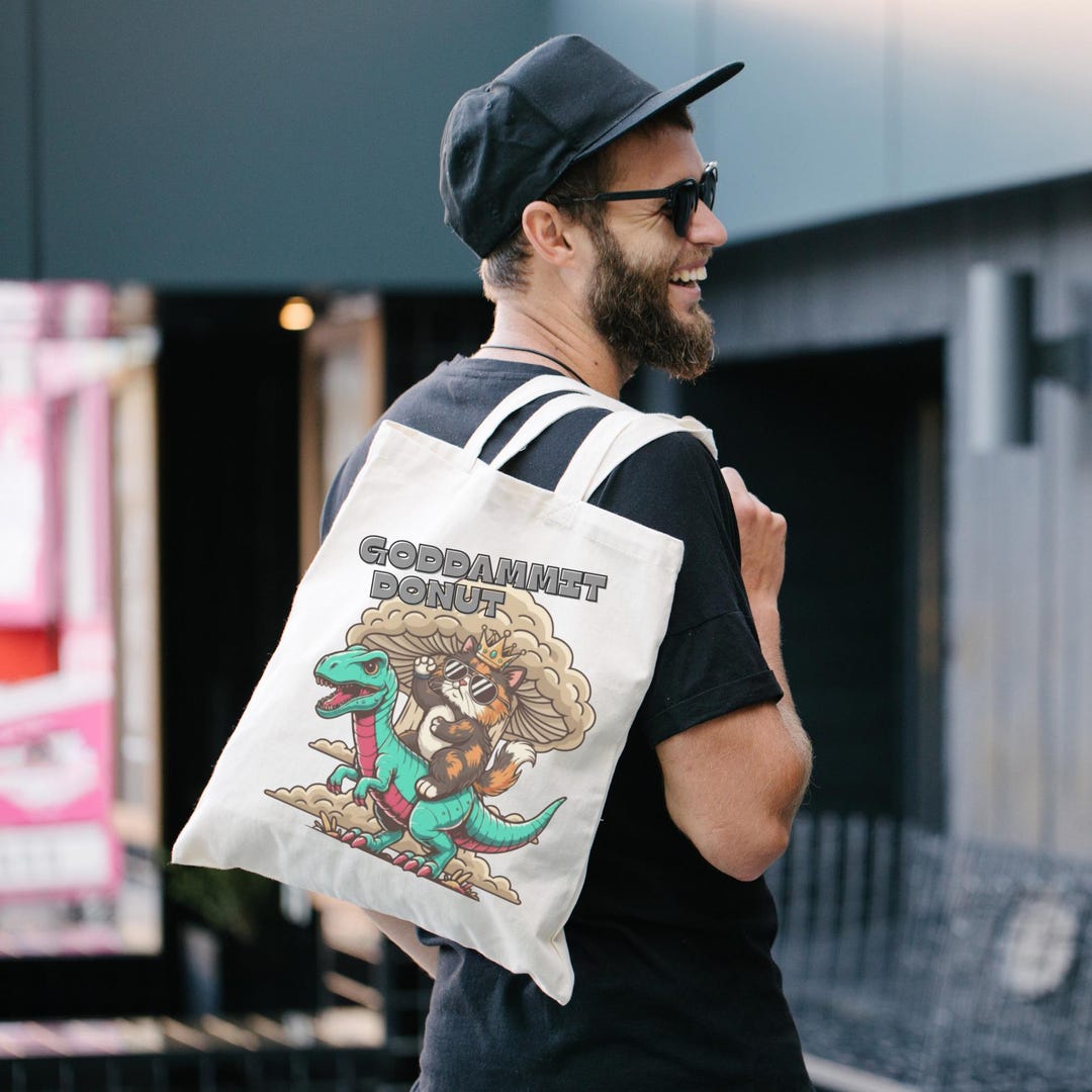 Dungeon Crawler Carl Inspired Graphic Tote Bag | Donut the Cat on Mongo ...