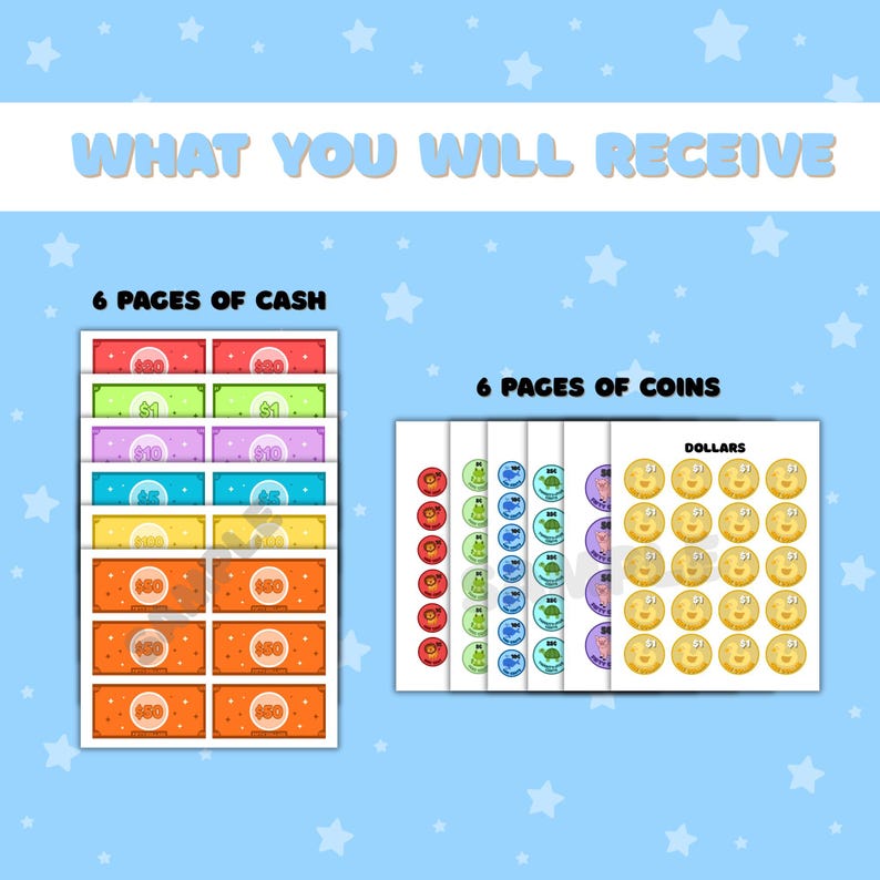 Pretend Play Money Bundle Printable | Kids Cash, Coins, Credit Cards ...